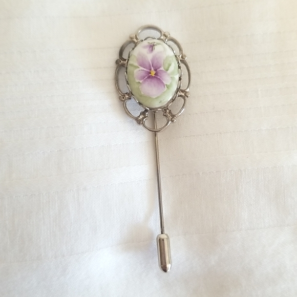 Jewelry | Vintage Silver Iris Flower Stick Pin | Poshmark